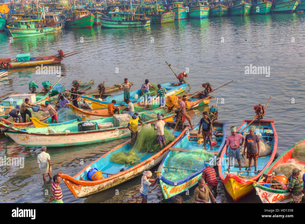 Hauling fish boat hi-res stock photography and images - Alamy