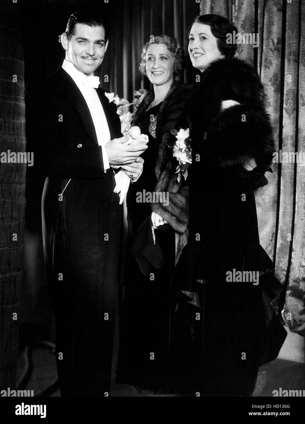 Clark Gable, with then wife Maria Franklin Printiss (r.), and Ruth ...