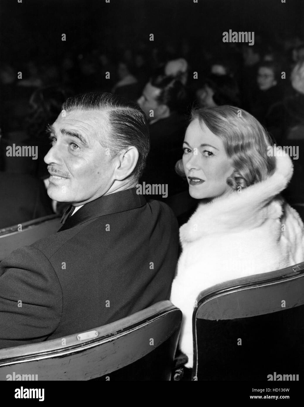 Clark Gable with fourth wife Sylvia Ashley, ca. 1950s Stock Photo - Alamy