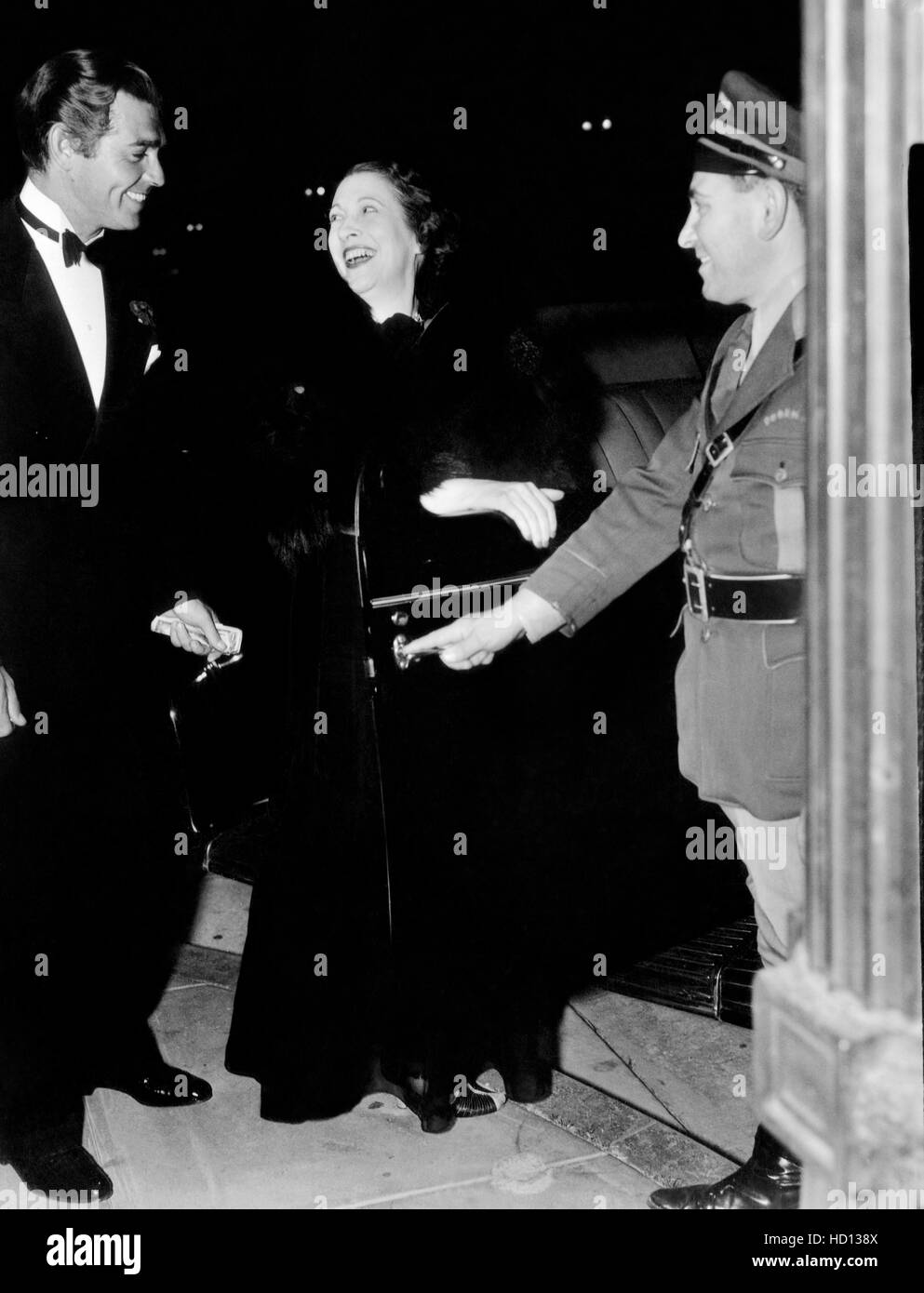 Clark Gable, far left, and his second wife, Rhea Gable, at the ...