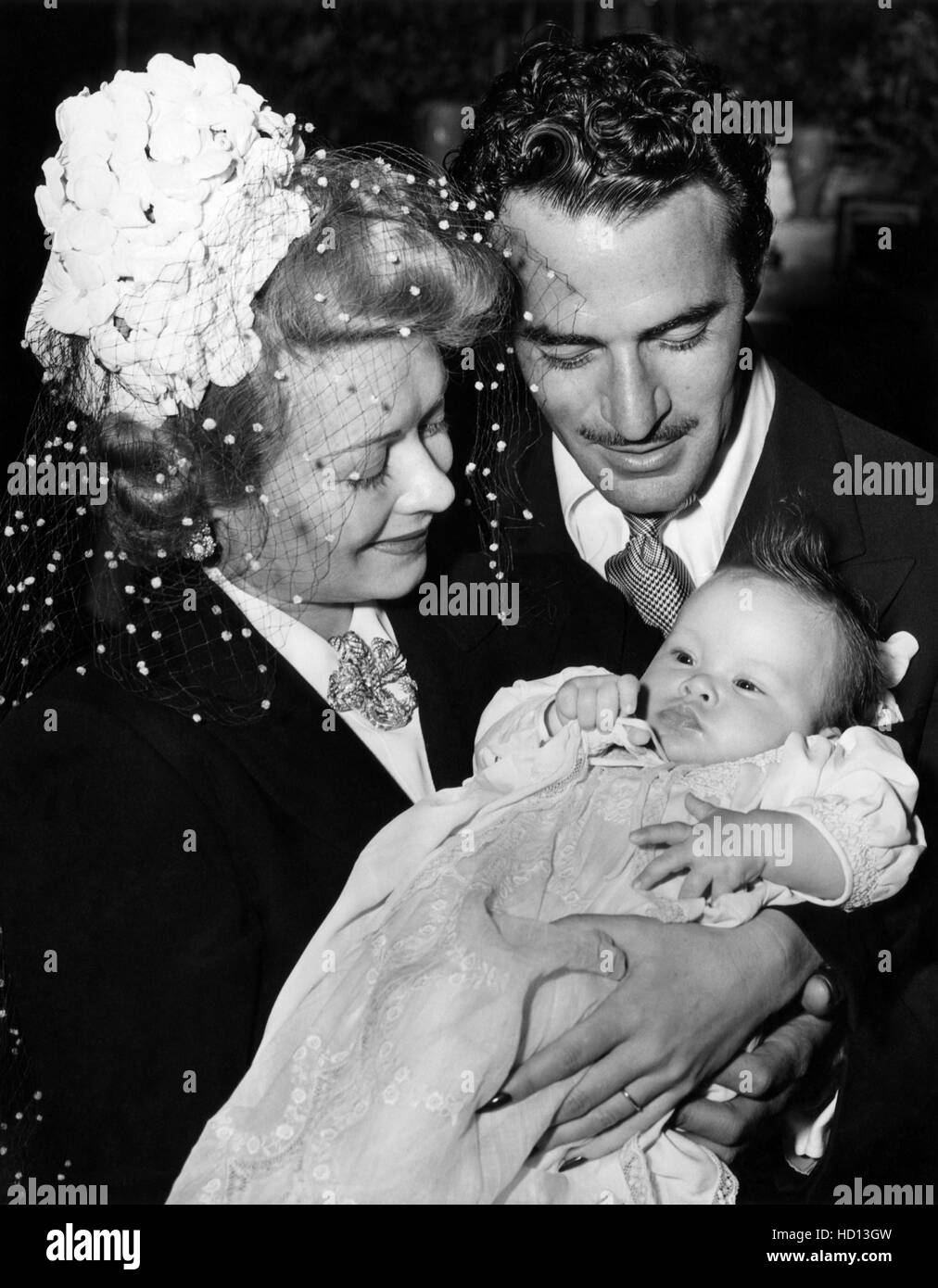 Constance Bennett with her husband Gilbert Roland and daughter ...