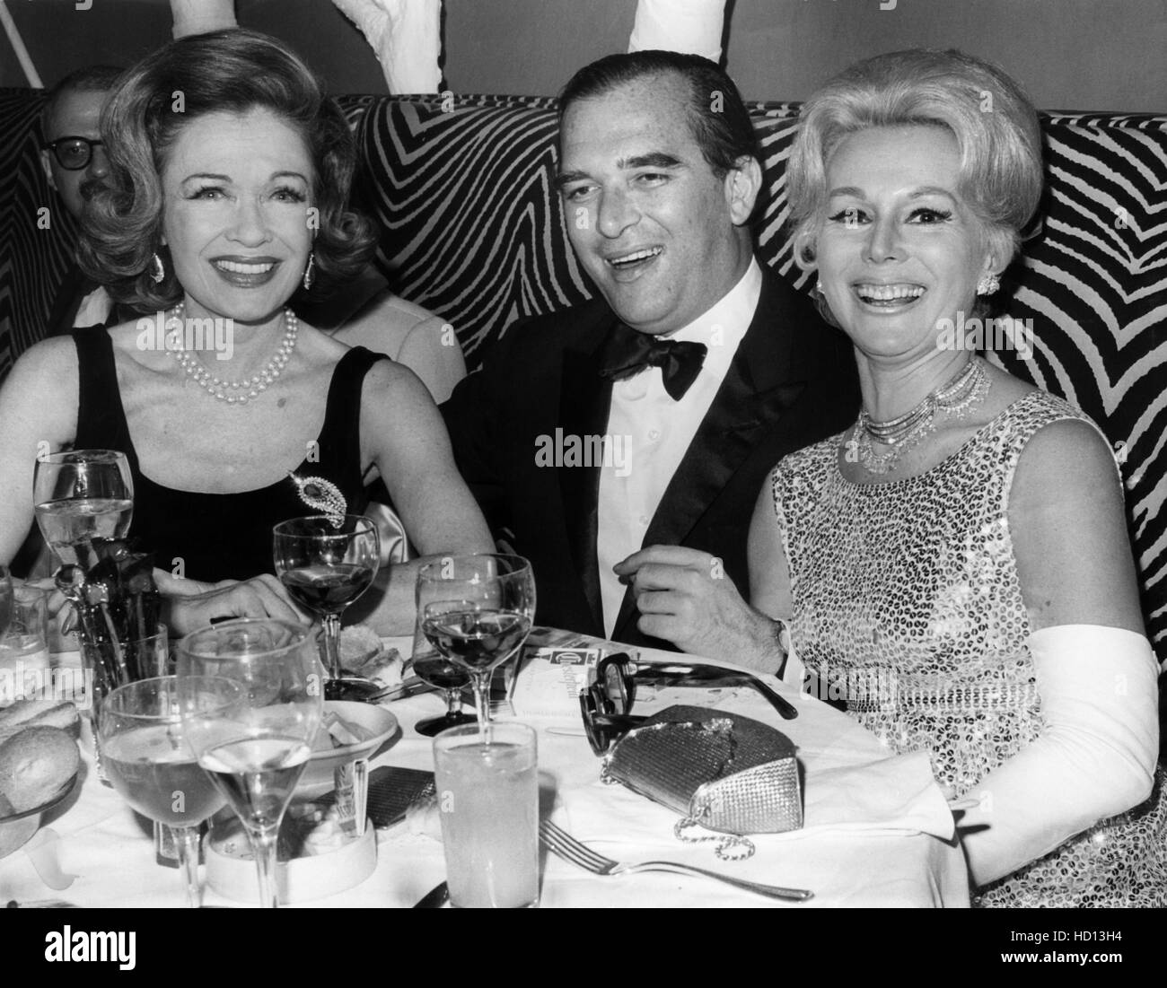 Constance Bennett, Richard Brown and Eva Gabor at El Morocco, 1965 ...