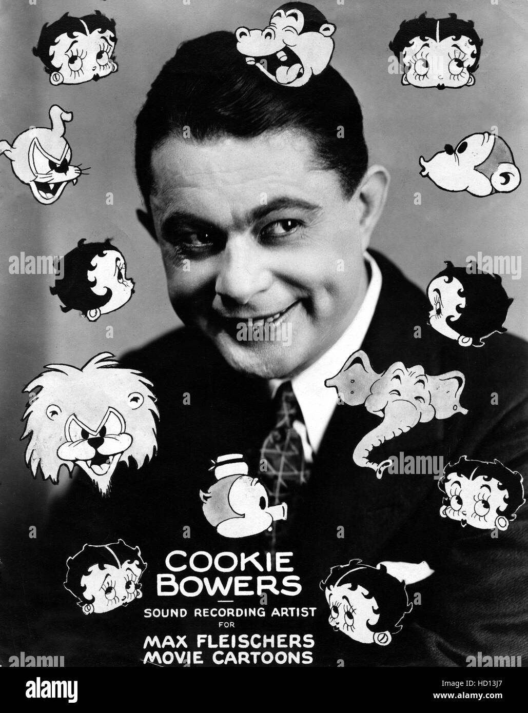 COOKIE BOWERS, voice for many Fleischer studio cartoons, ca. 1930s ...