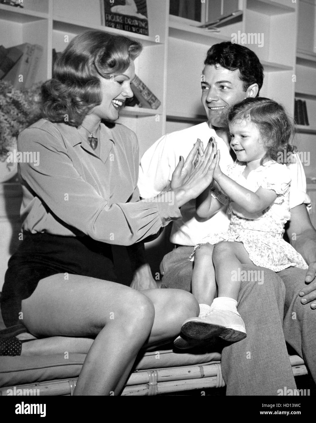 From left: Patrricia Knight with husband Cornel Wilde and daughter ...