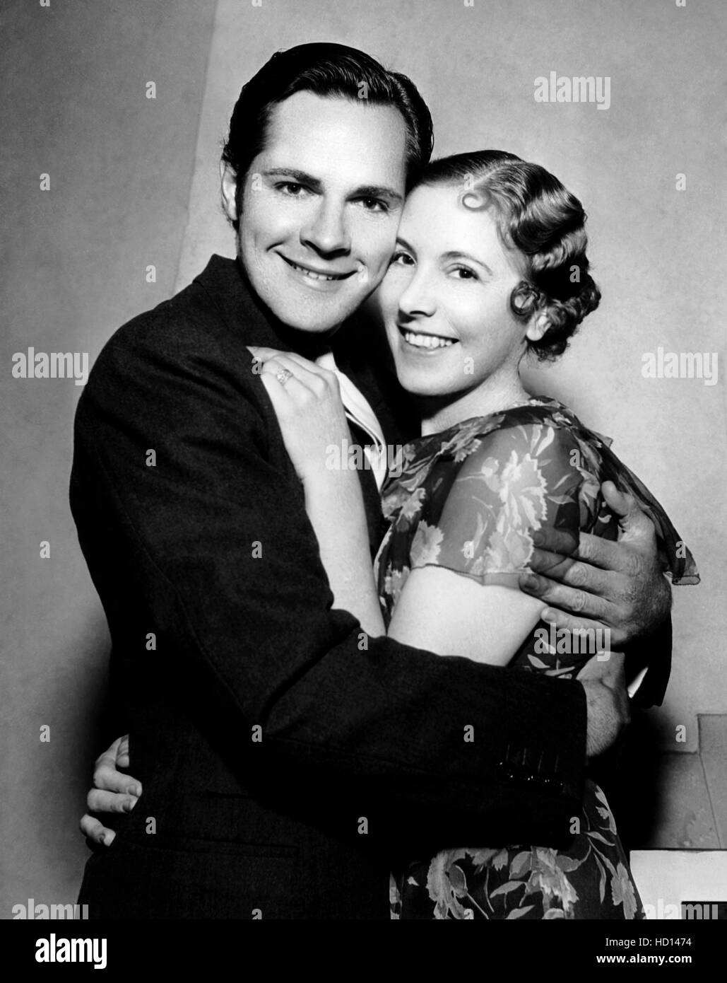 Donald Woods, left, and his wife, Josephine Woods, 1935 Stock Photo - Alamy