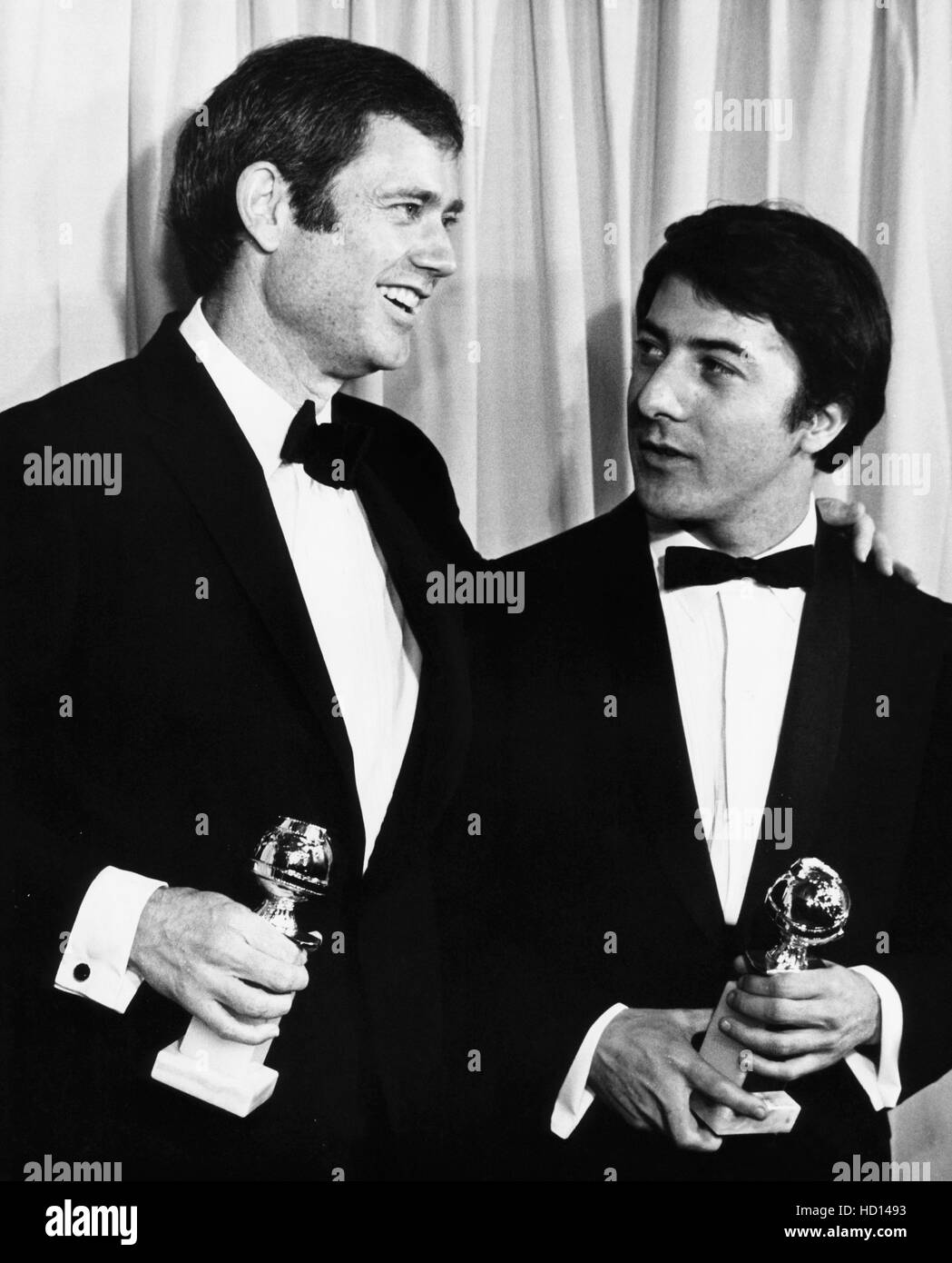 Dustin Hoffman (right) with Golden Globe as Most Promising Newcomer ...
