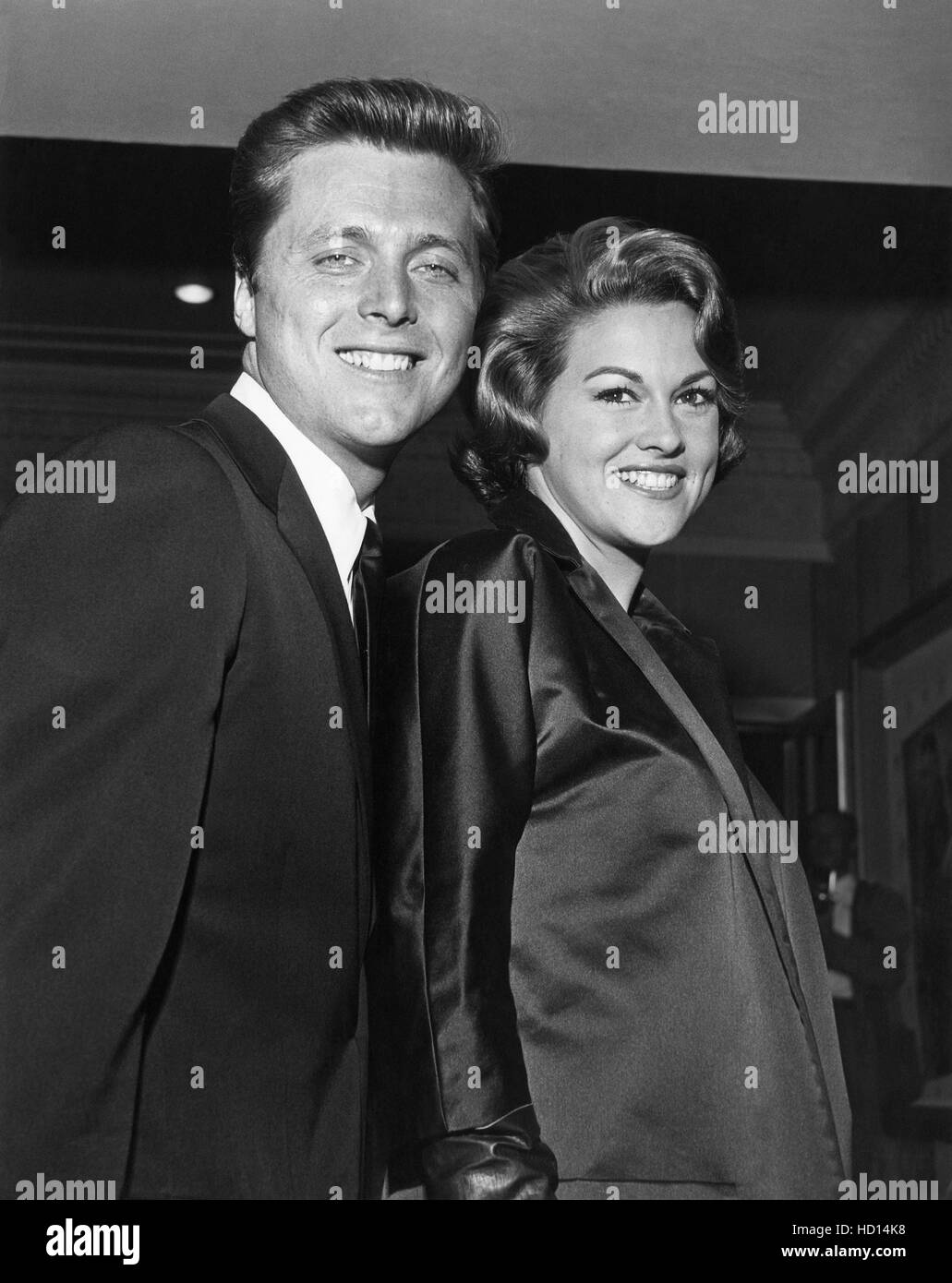 Edd Byrnes, left, with his wife, Asa Maynor, ca. 1963 Stock Photo - Alamy