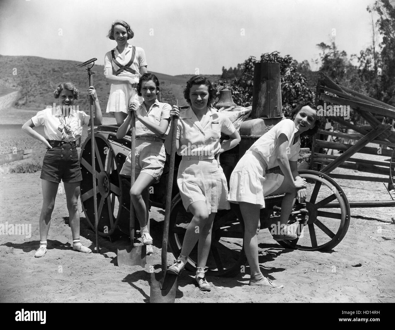 Starlets at the Educational Films Studios, ca. 1930s Stock Photo - Alamy