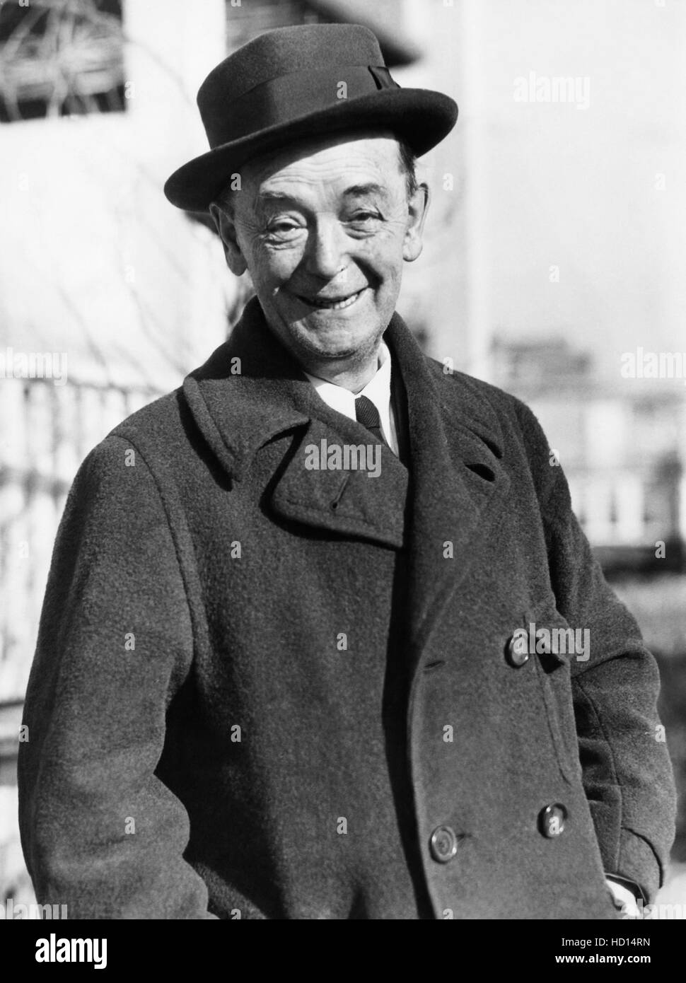 Broadway and vaudeville star Eddie Foy, outside his New Rochelle home ...