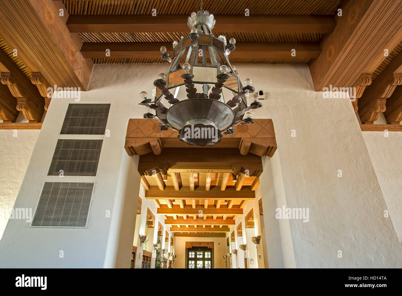 Chandelier and ceiling, Main Hall and Willard Reading Room, Zimmerman ...