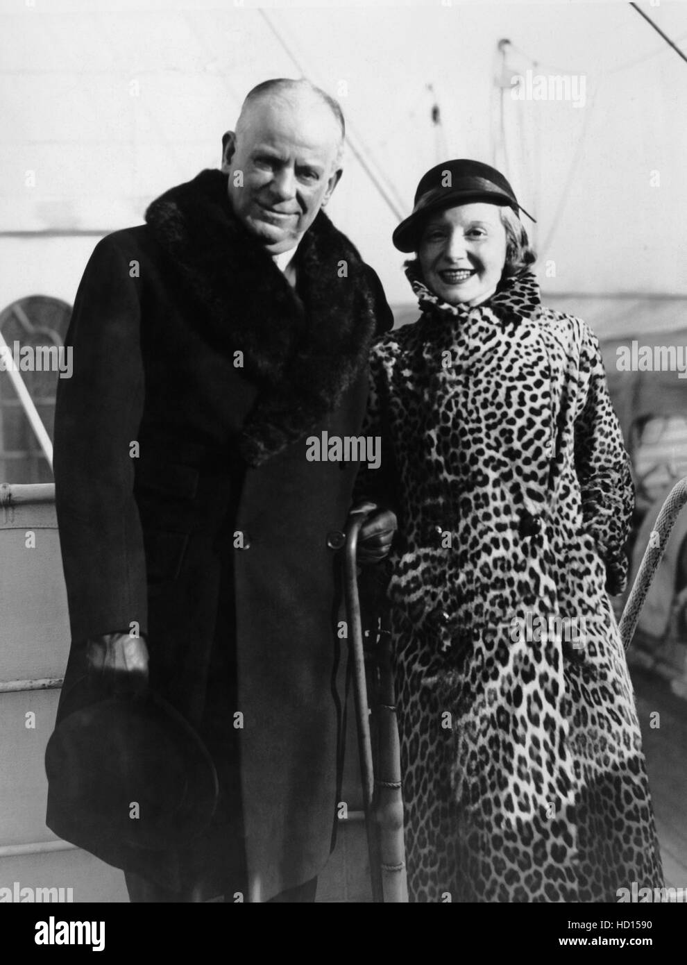 From left, theatrical producer Charles Cochran, Elisabeth Bergner ...