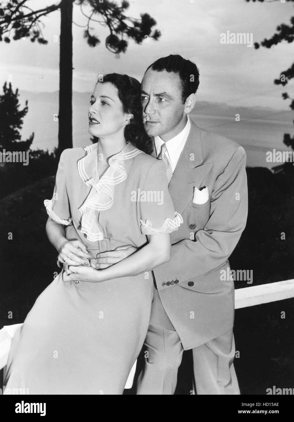 Ellen Drew, left, and her second husband, screenwriter Sy Bartlett ...