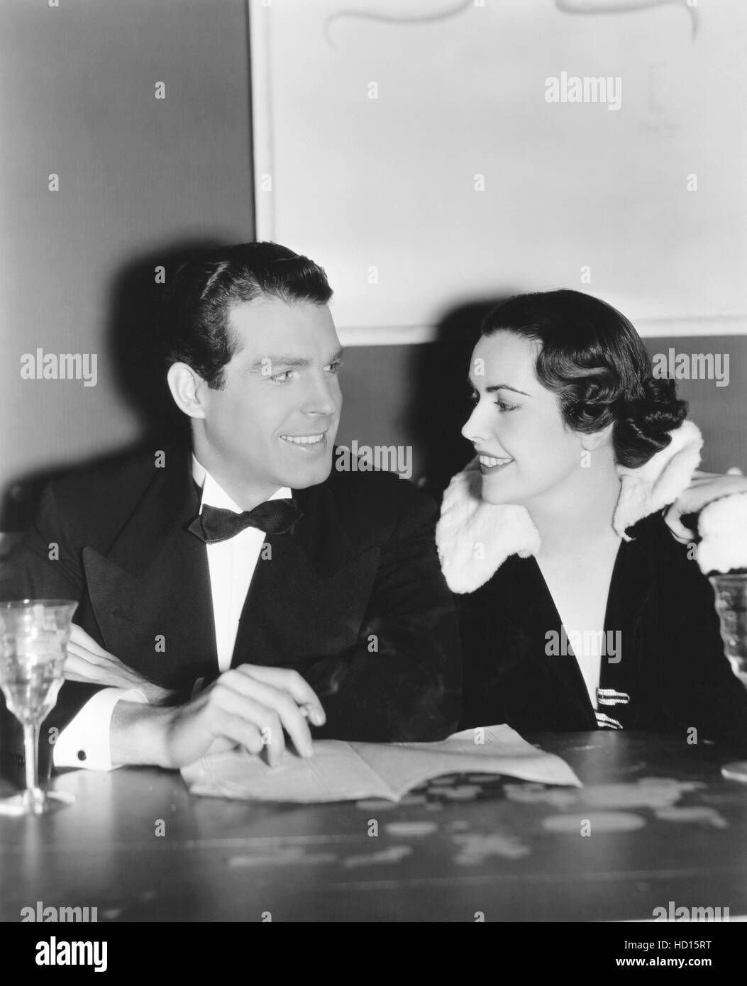 Fred MacMurray with his fiancee Lillian Lamont, 1935 Stock Photo - Alamy