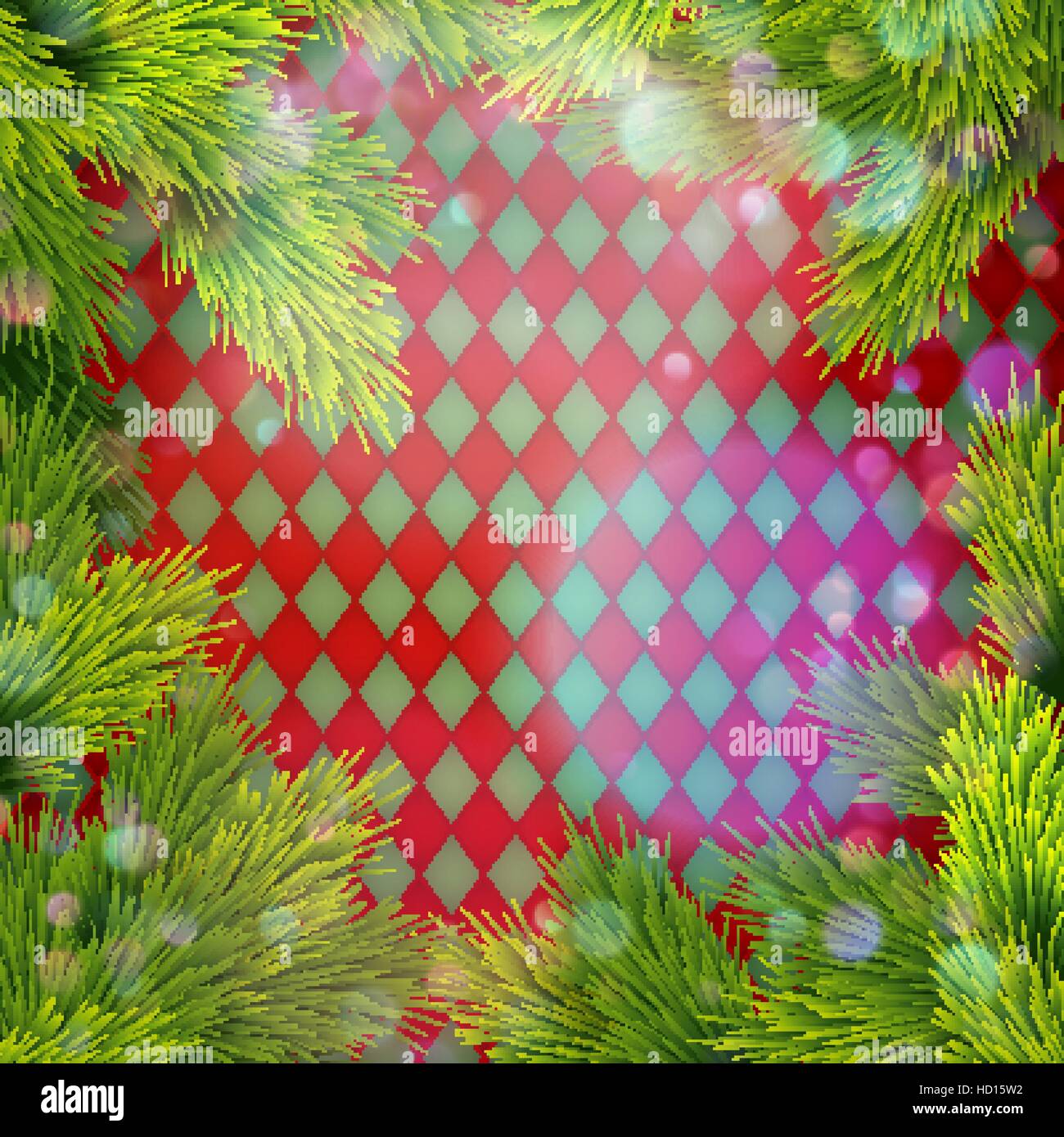 Red christmas baubles pine Stock Vector Images - Alamy