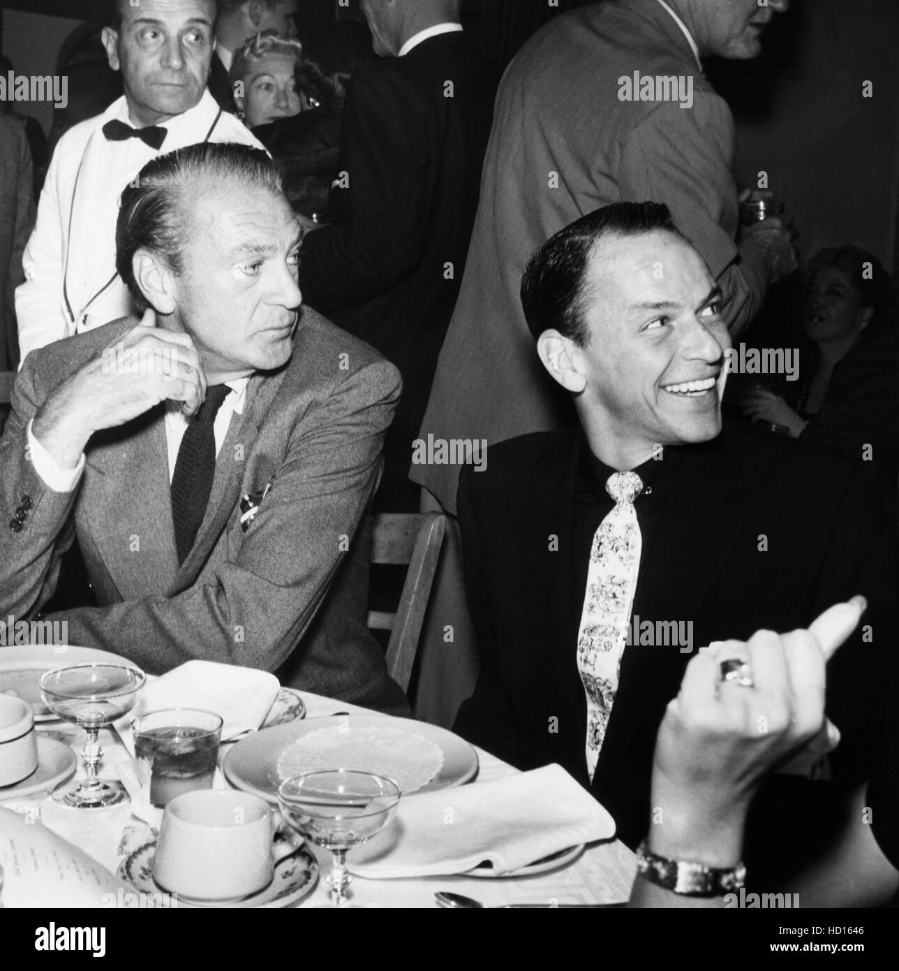 From left, Gary Cooper Frank Sinatra, ca. mid-1950s Stock Photo - Alamy