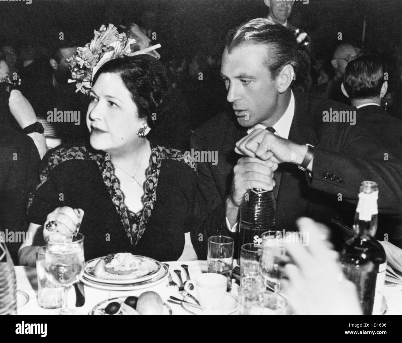 From left: Louella Parsons, Gary Cooper at an Academy dinner, ca. 1940 ...