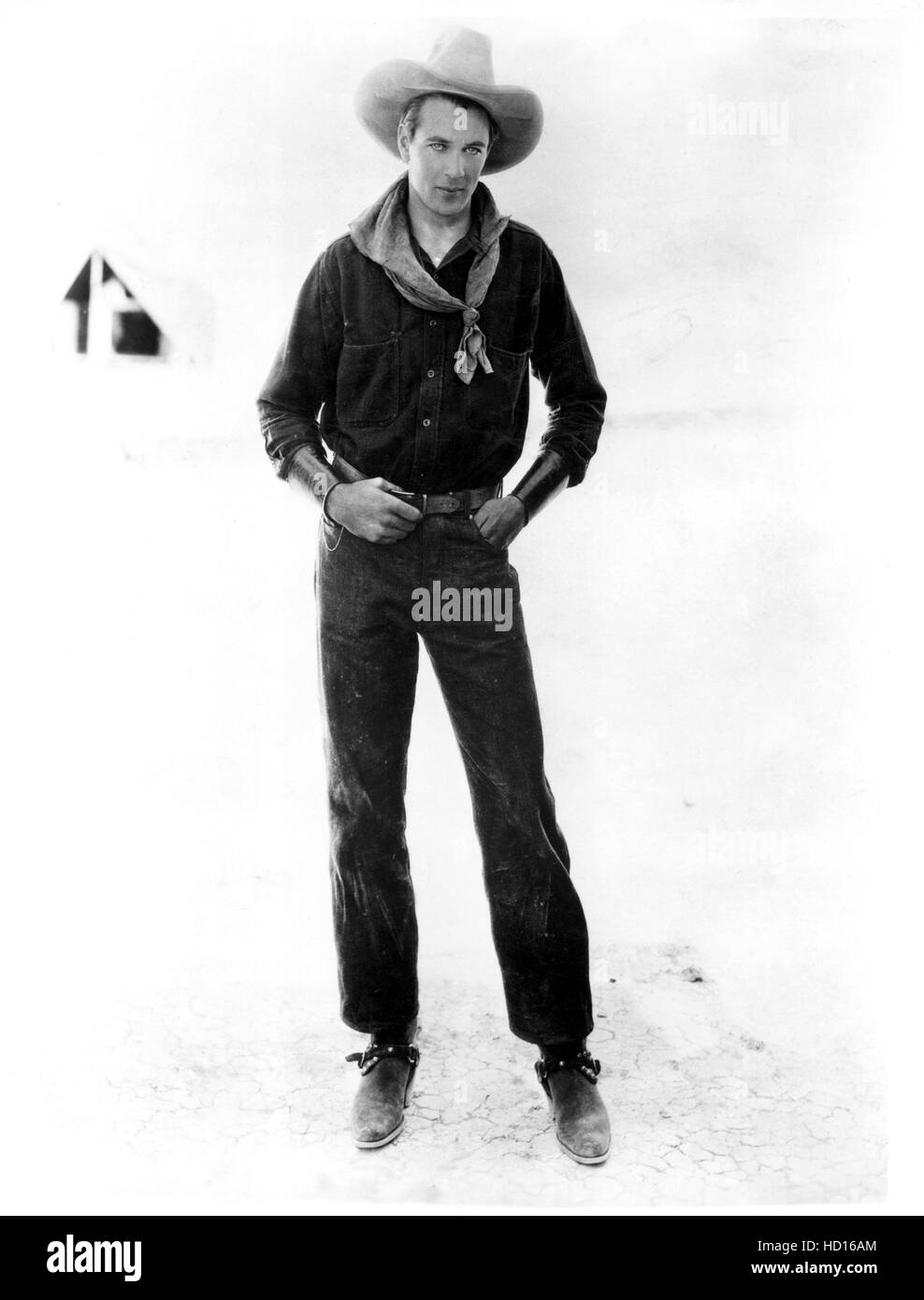 GARY COOPER in one of his earliest western roles, mid-1920s Stock Photo ...