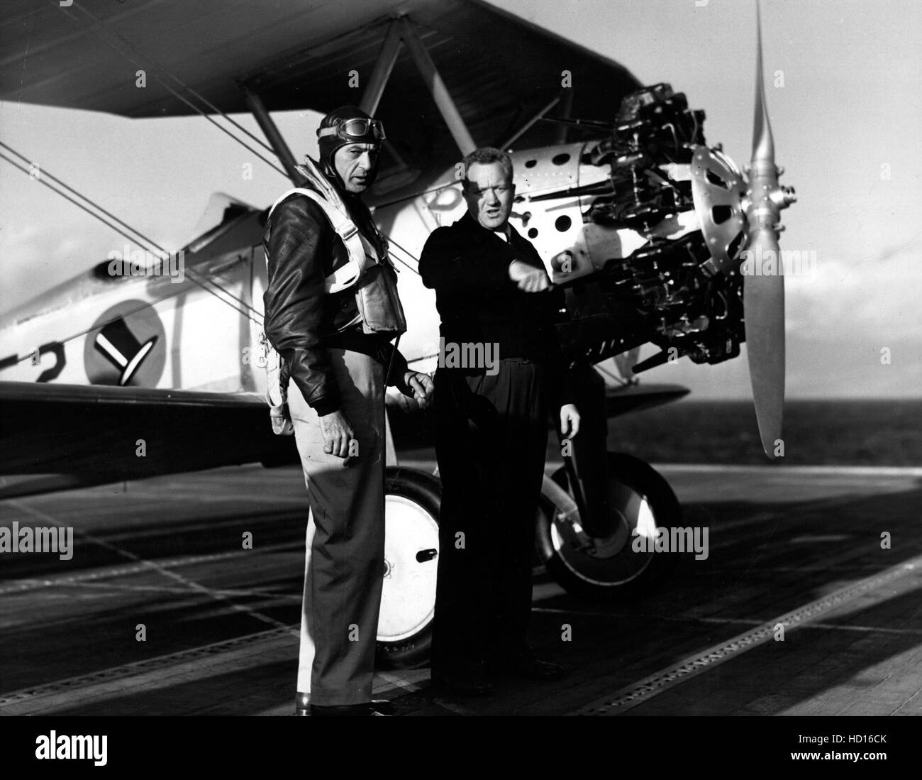 TASK FORCE, Gary Cooper and director Delmer Daves on the set, 1949 ...