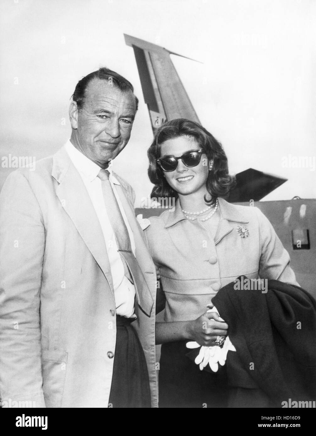 Gary Cooper, left, and his daughter, Maria Cooper, 1959 Stock Photo - Alamy