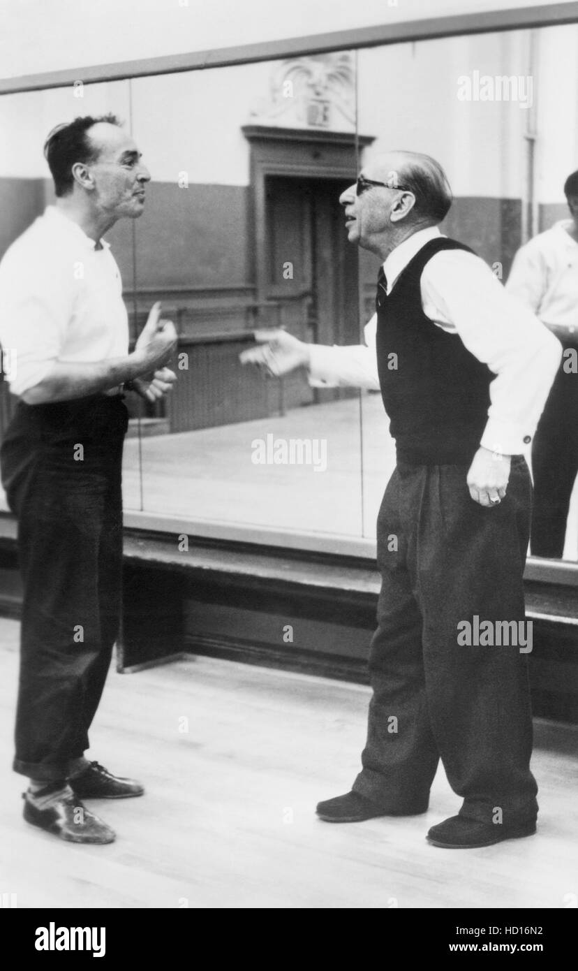 Choreographer George Balanchine with composer Igor Stravinsky ...