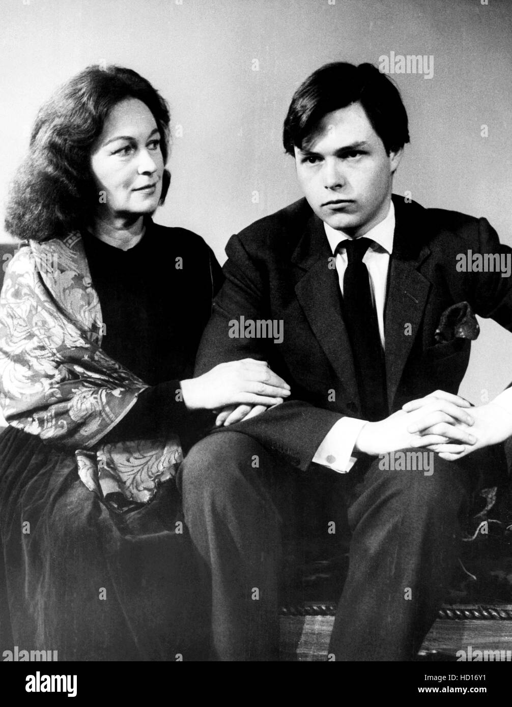 Geraldine Fitzgerald, left, and her son, Michael Lindsay-Hogg, who is ...