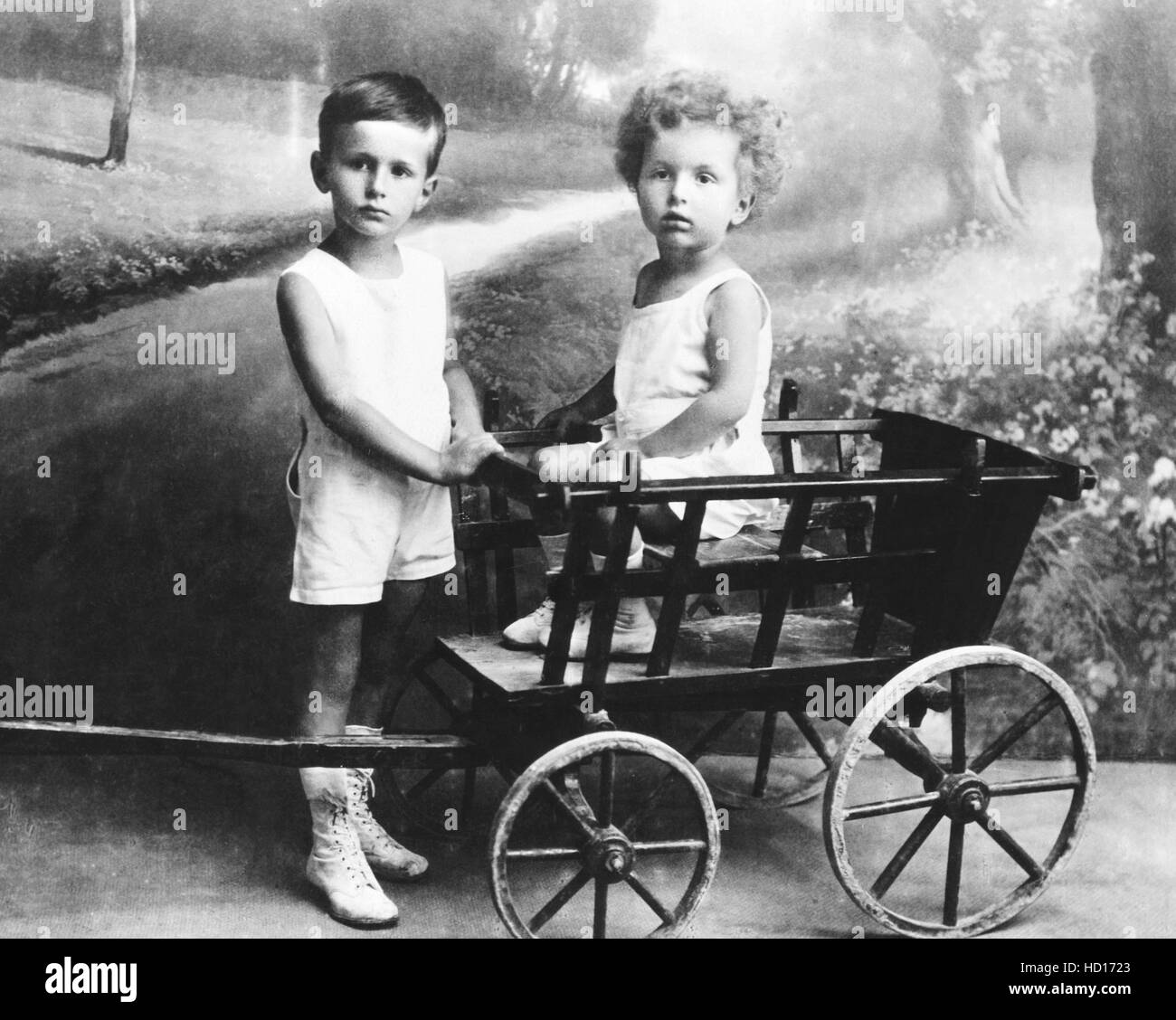 Five-year-old Helmut Dantine, left, and his brother, Walter Guttman, in ...