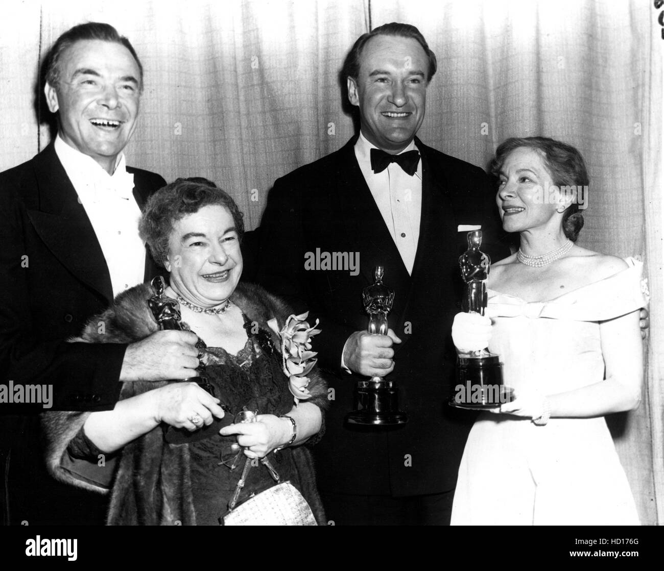 Helen Hayes, Dean Jagger, Josephine Hull, and George Sanders with their ...