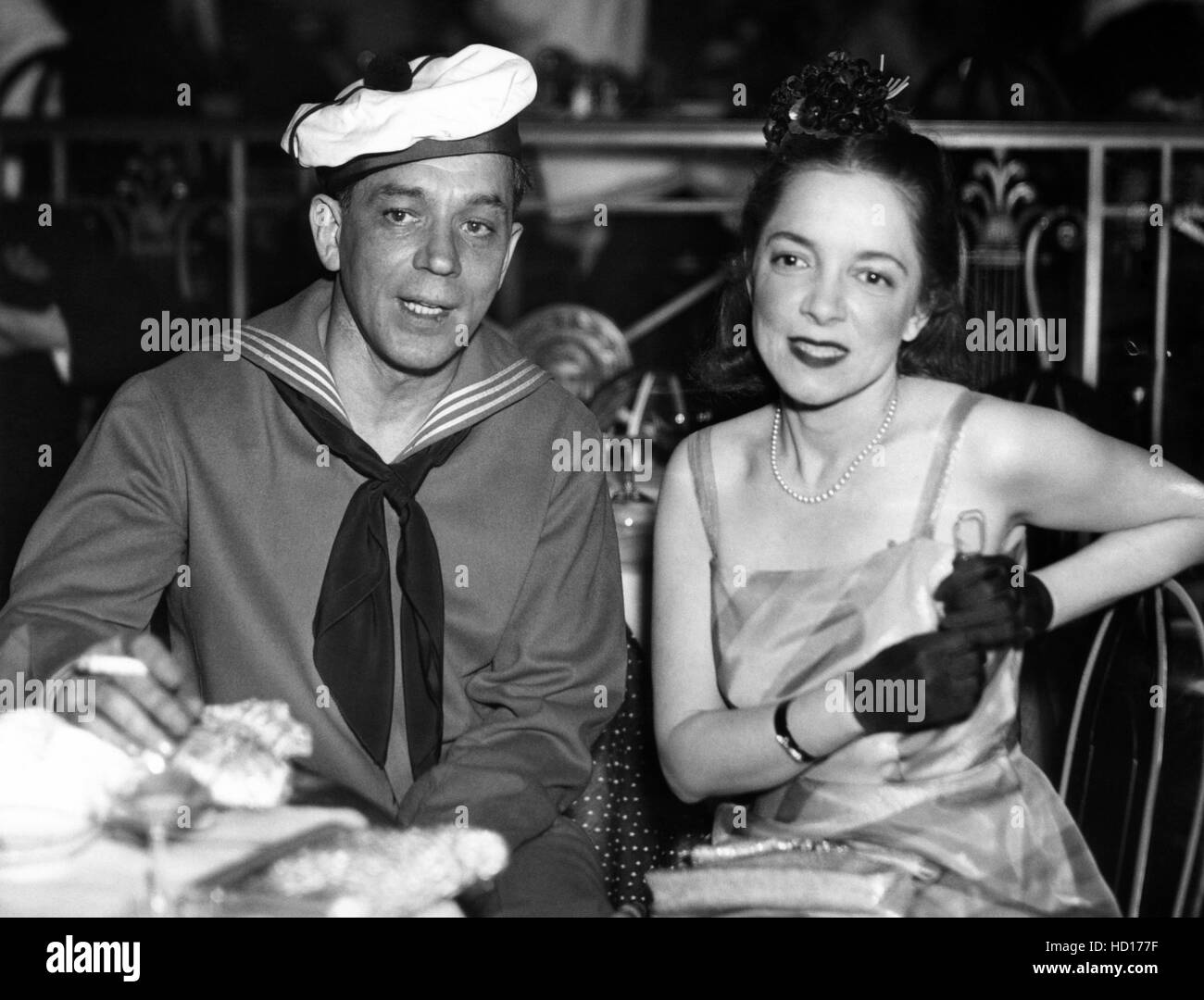 Helen Hayes with husband, Charles MacArthur, costume ball, 1941 Stock ...