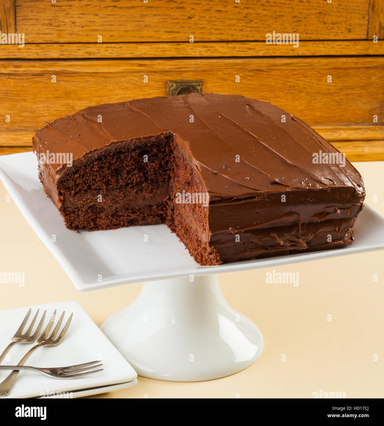 Australian chocolate layer cake Stock Photo - Alamy