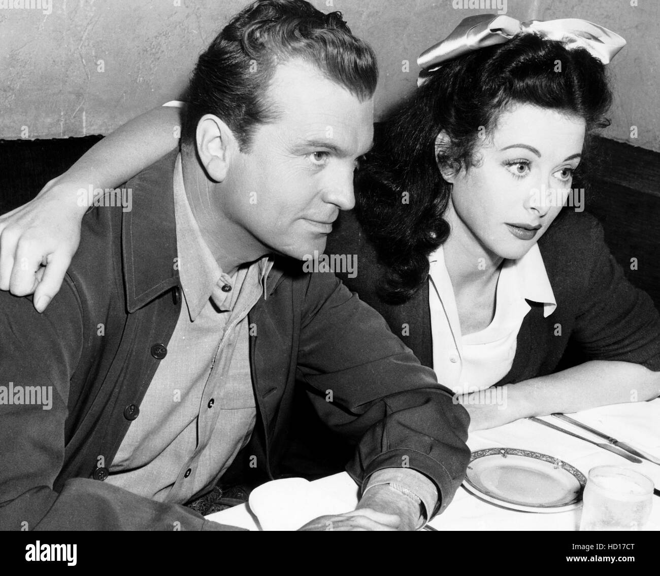 Hedy Lamarr, right, and her third husband, actor John Loder, having ...
