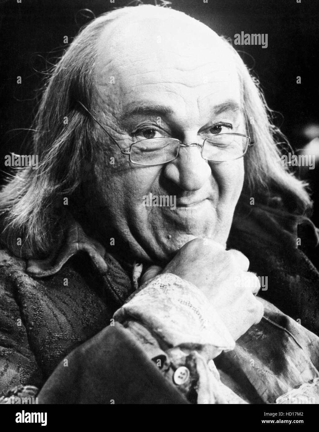 Howard Da Silva portraying Benjamin Franklin in a production of 1775 ...