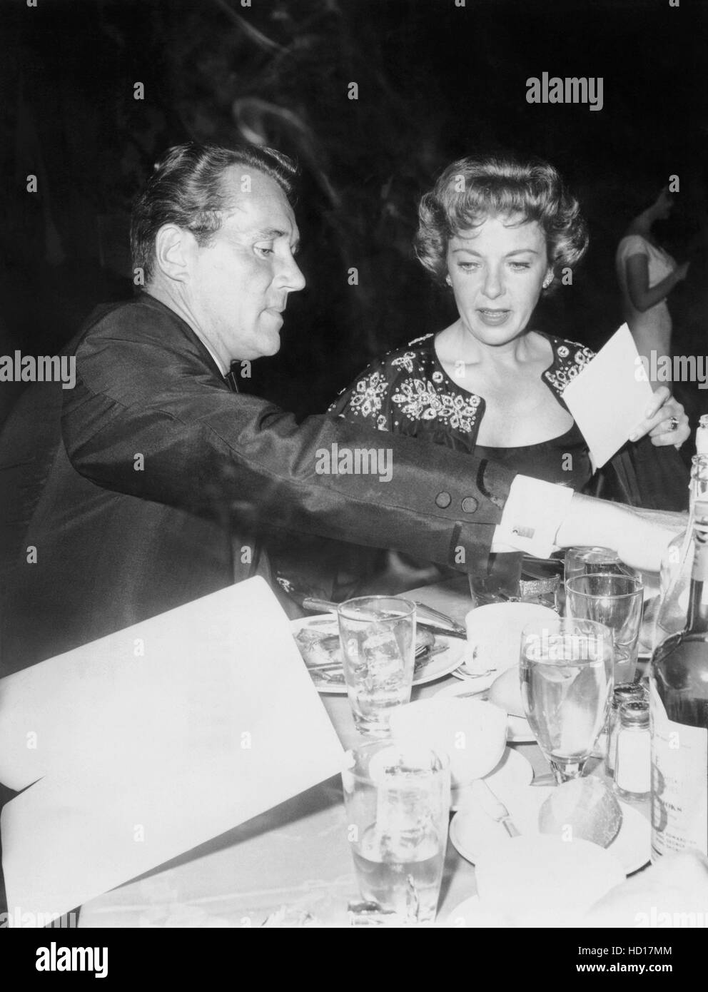 Howard Duff, left and wife Ida Lupino, ca. late 1950s Stock Photo - Alamy