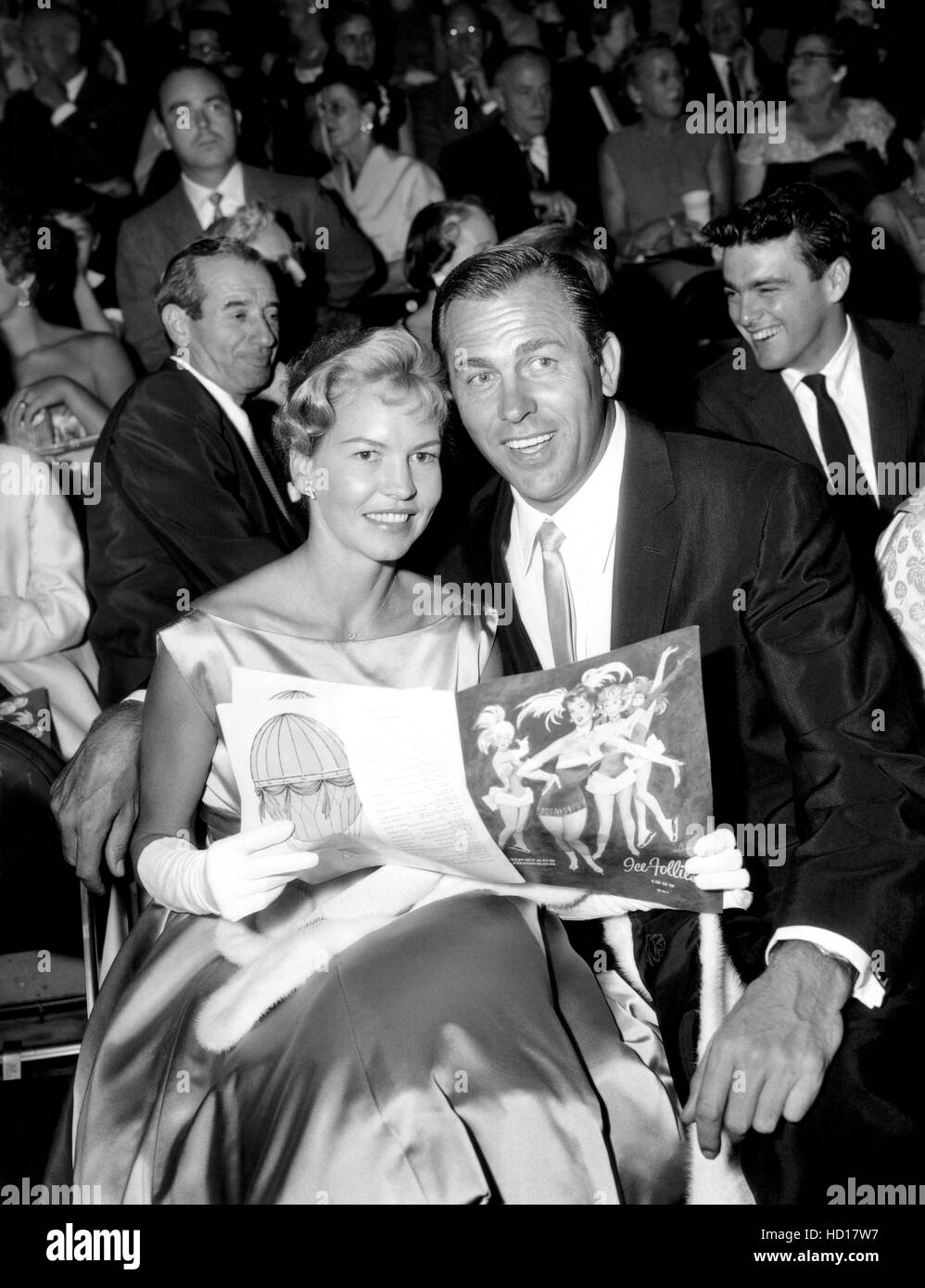 Howard Keel (right) with second wife, Helen (left), at the Ice Follies ...