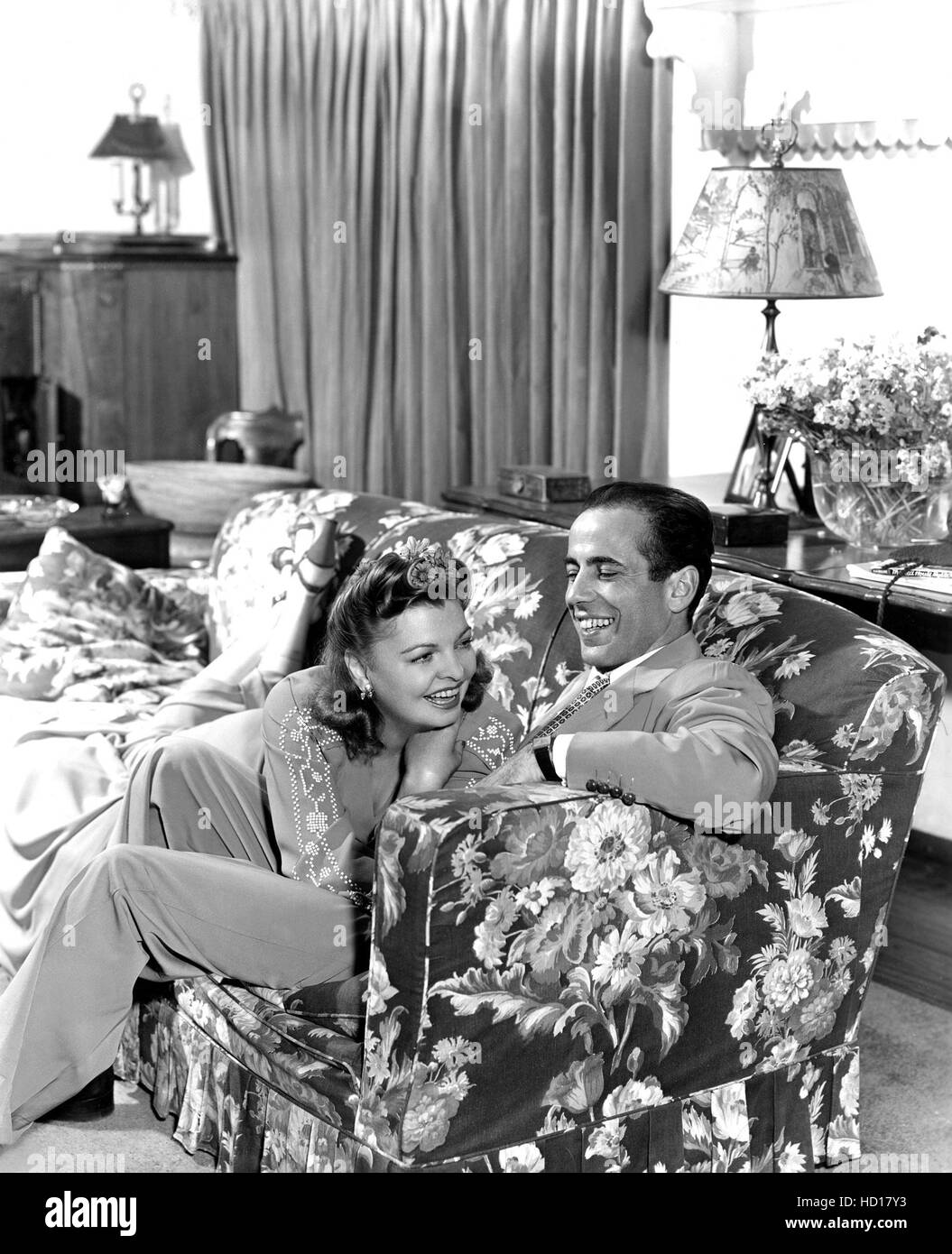 MAYO METHOT and husband HUMPHREY BOGART enjoying an afternoon at home ...