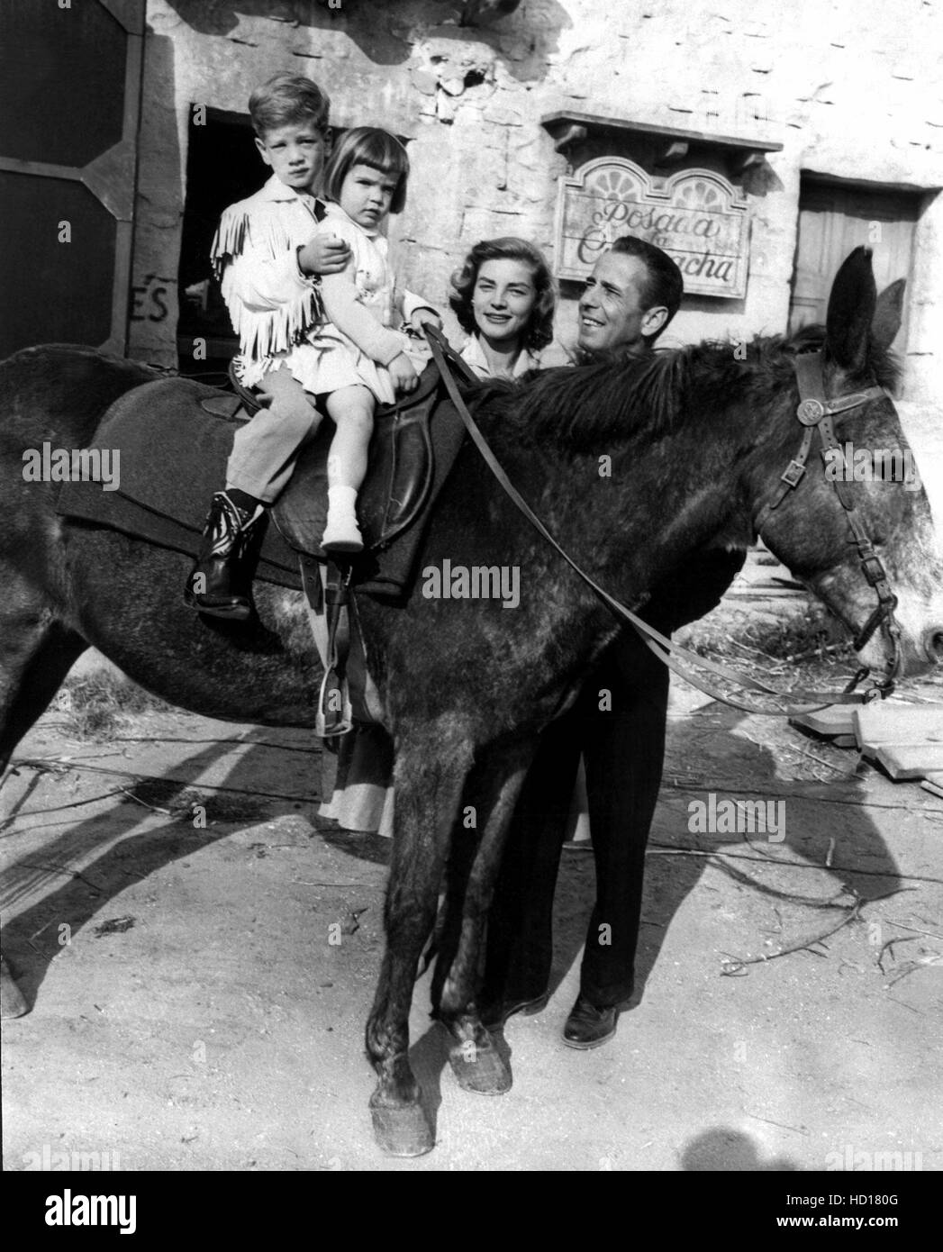 STEPHEN BOGART, LESLIE BOGART and LAUREN BACALL visit HUMPHREY BOGART ...