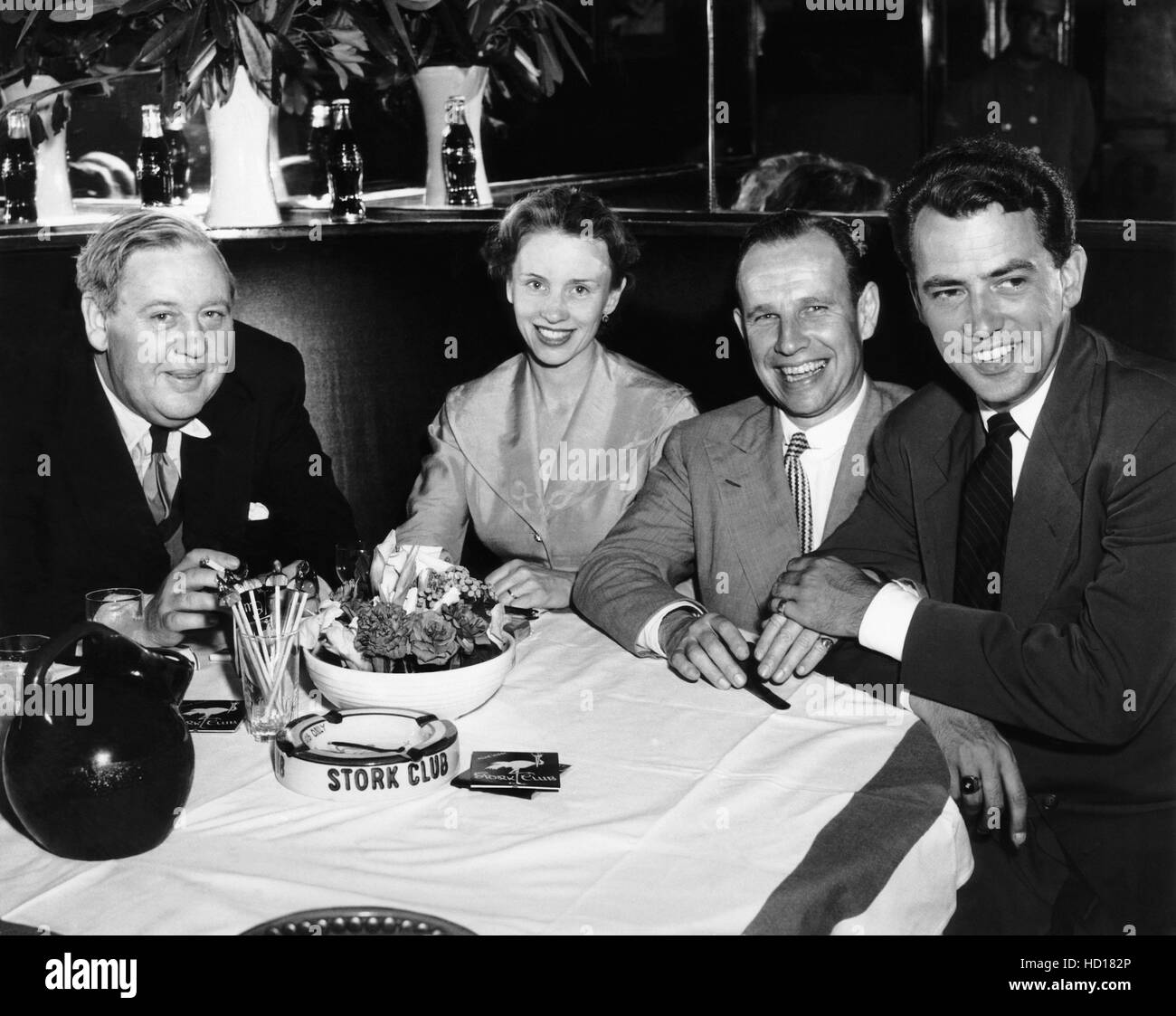 From left, Charles Laughton, Jessica Tandy, Hume Cronyn, Paul Gregory ...
