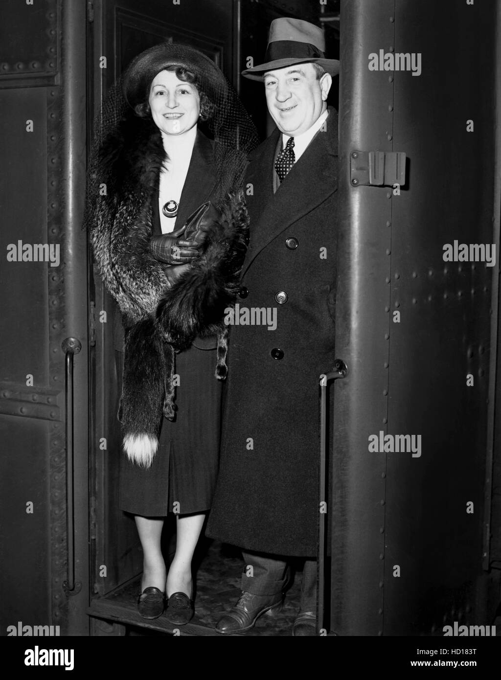 Hugh Herbert, right, and his second wife, Rose Herbert, arriving in New ...