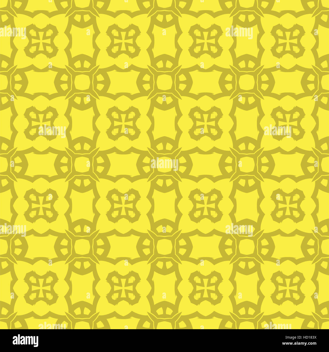 Yellow Ornamental Seamless Line Pattern Stock Photo - Alamy