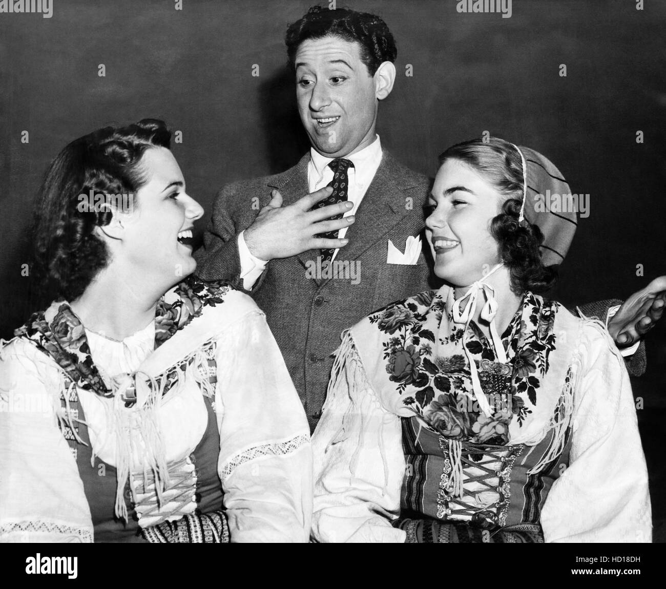 From left, Norma Swenson, Jack Gilford, Jane Swenson, 1940 Stock Photo ...