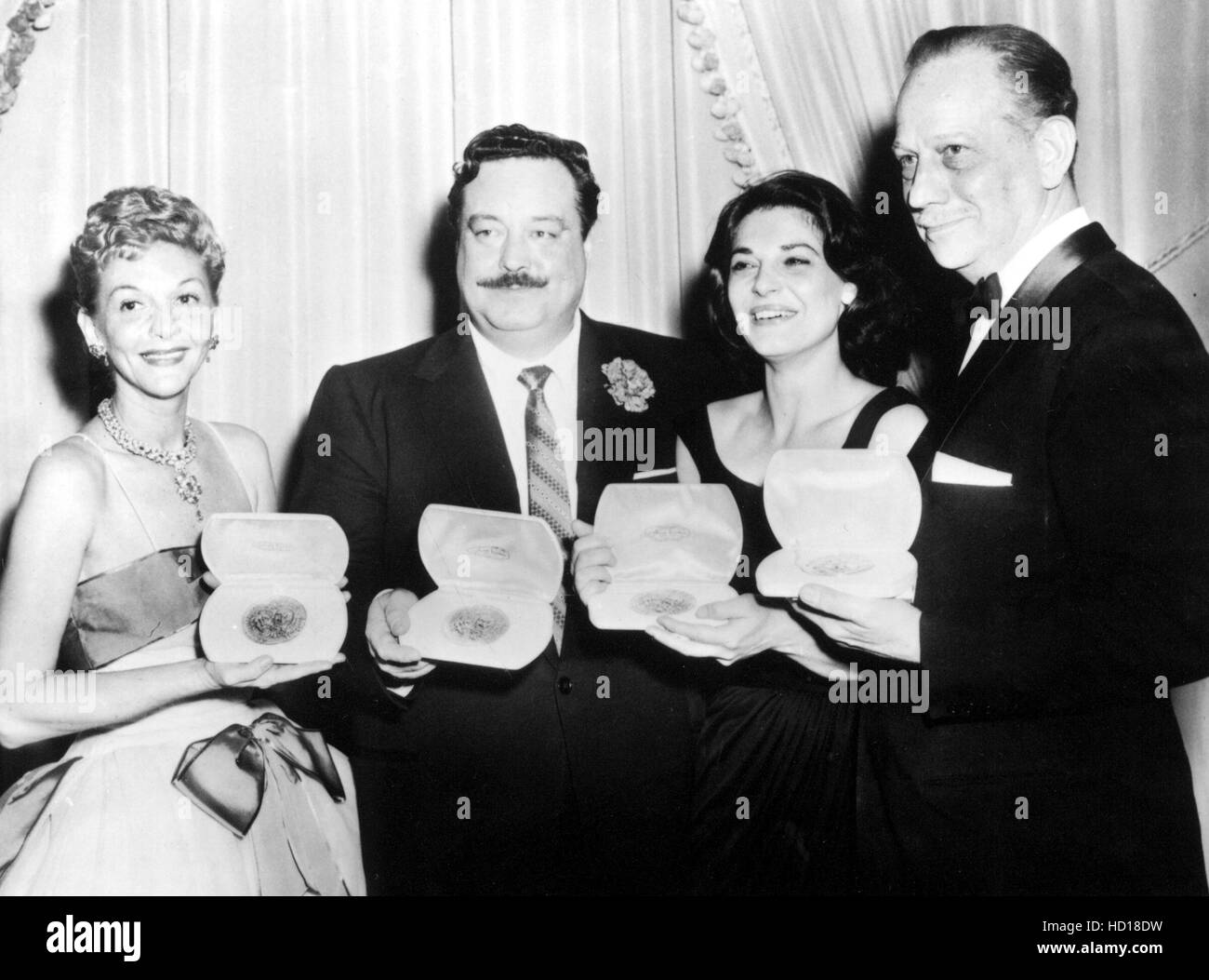 Mary Martin, Jackie Gleason, Anne Bancroft, Melvyn Douglas with their ...