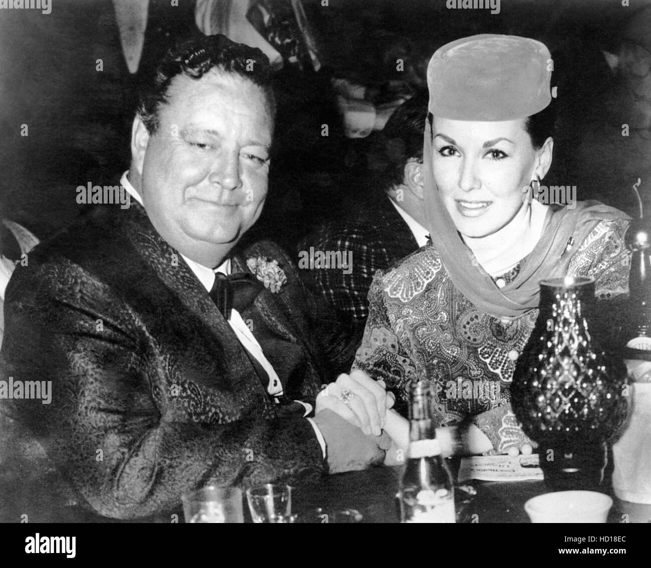 Jackie Gleason, left, and his long-time companion, Honey Merrill, ca ...