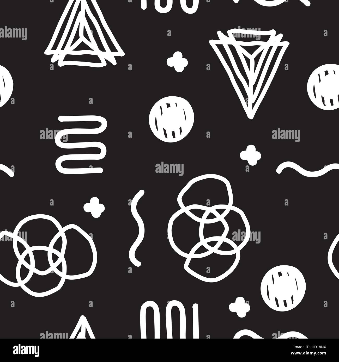 Vector seamless geometric doodle pattern Stock Vector Image & Art - Alamy