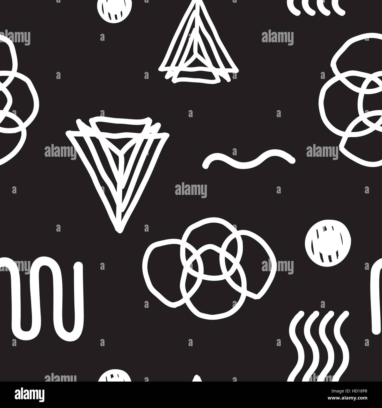 Vector seamless geometric doodle pattern Stock Vector Image & Art - Alamy