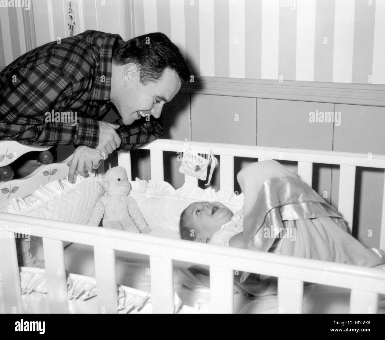 From left, Jack Lemmon, with his son, Chris Lemmon, 1955 Stock Photo ...