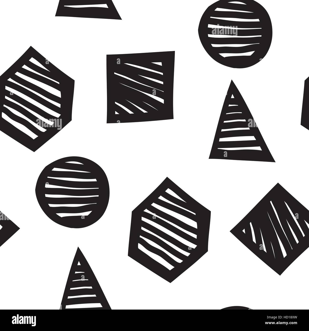 Vector seamless geometric doodle pattern Stock Vector Image & Art - Alamy