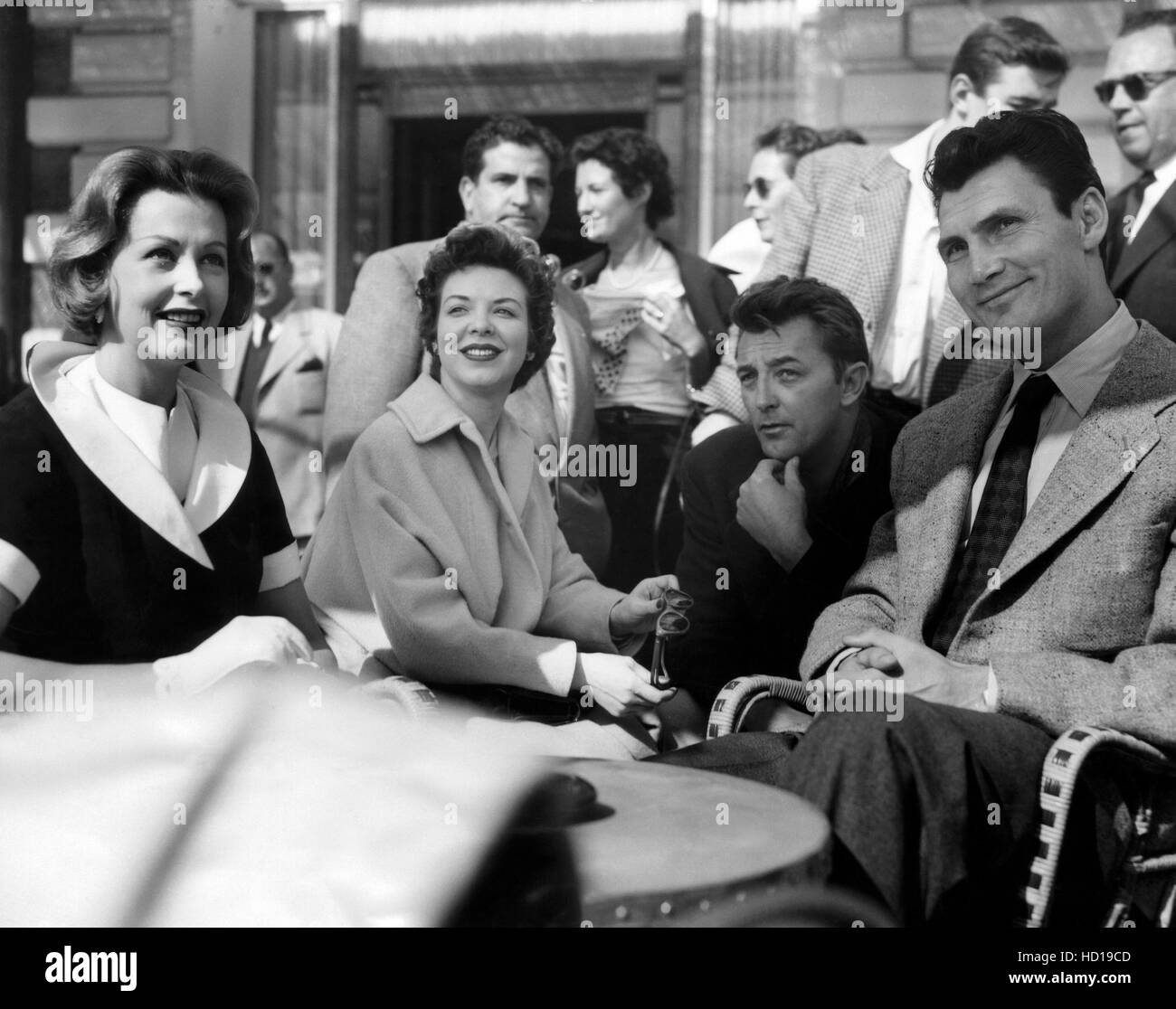 From left: Arlene Dahl, Virginia Baker (Mrs. Jack Palance), Robert ...