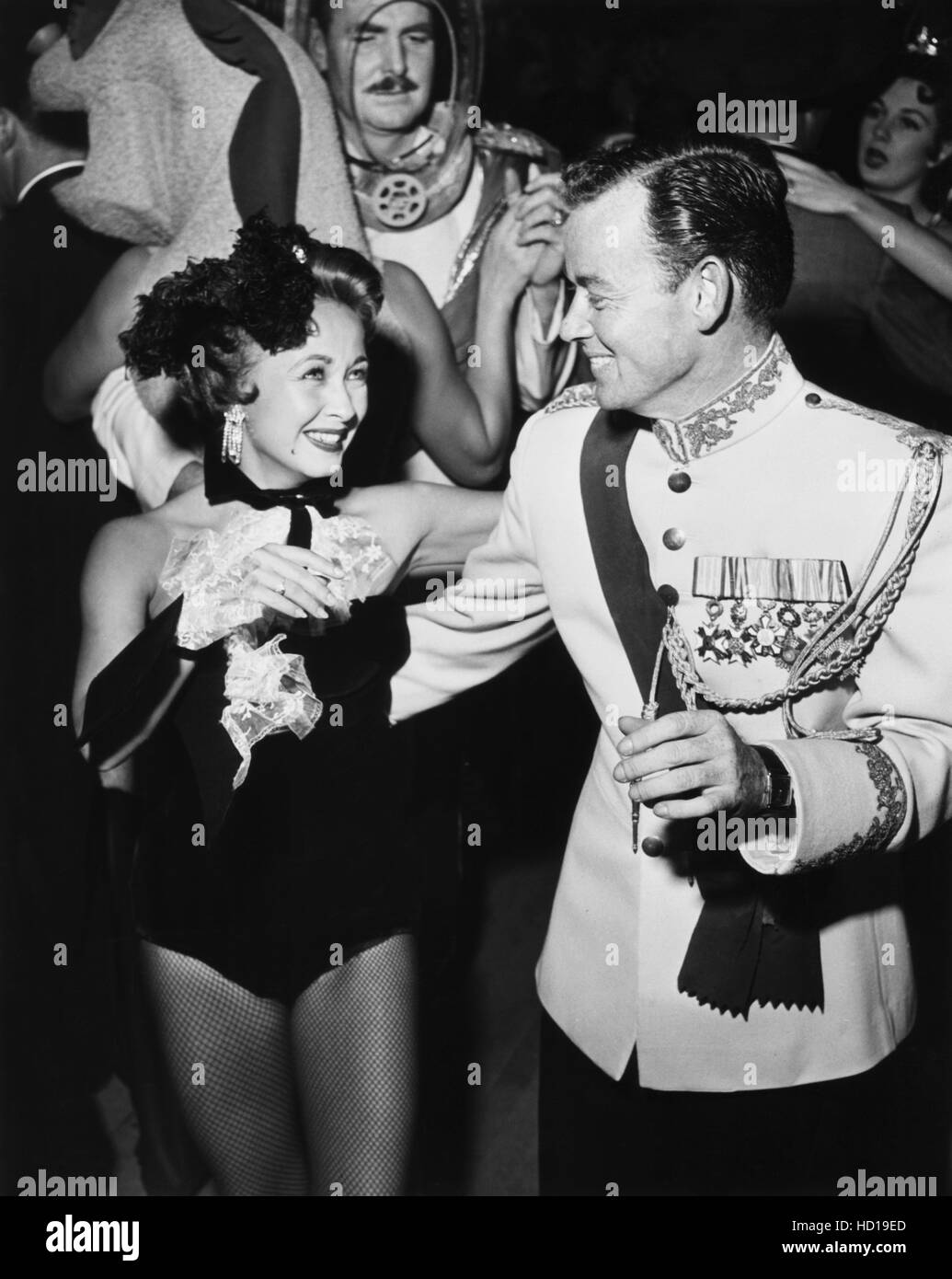 Front from left: Jane Powell, Patrick Nerney, ca. 1954 Stock Photo - Alamy