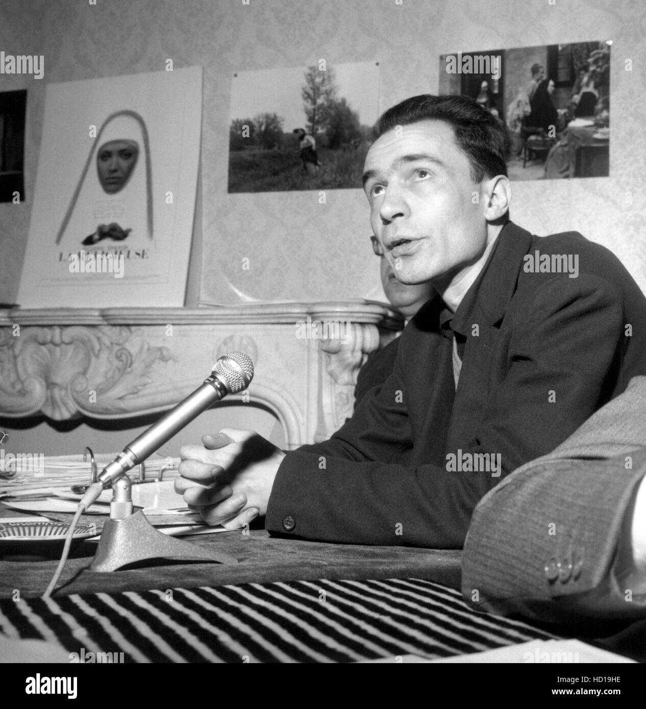 JACQUES RIVETTE promoting his motion picture LA RELIGIEUX, 1966 Stock ...