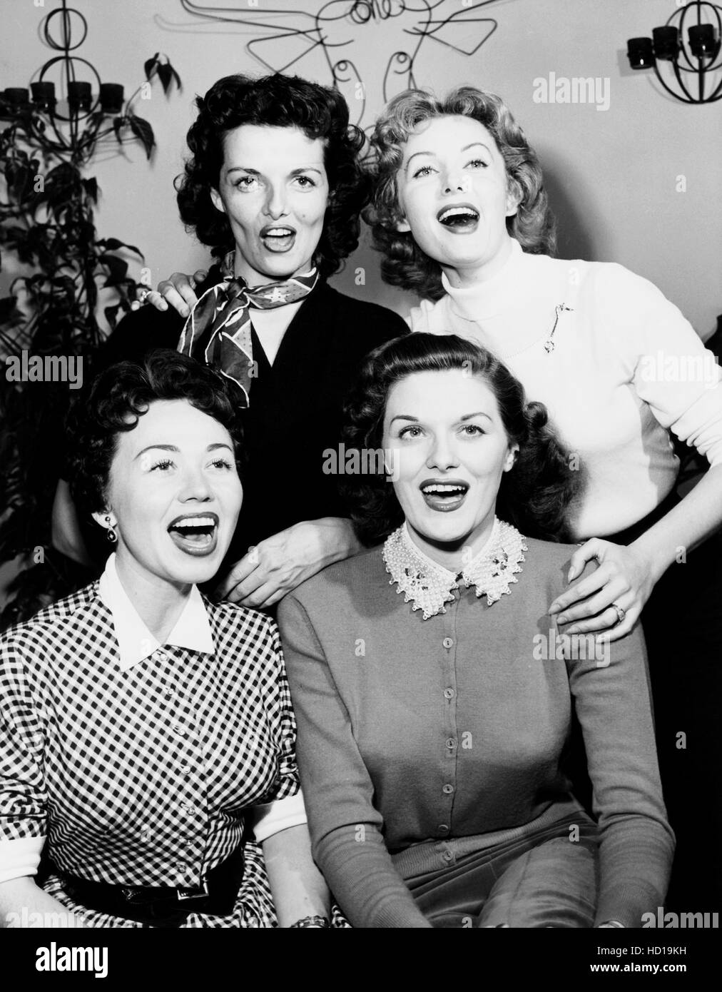 The Four Girls Christian hymn-singing quartet, clockwise from upper ...