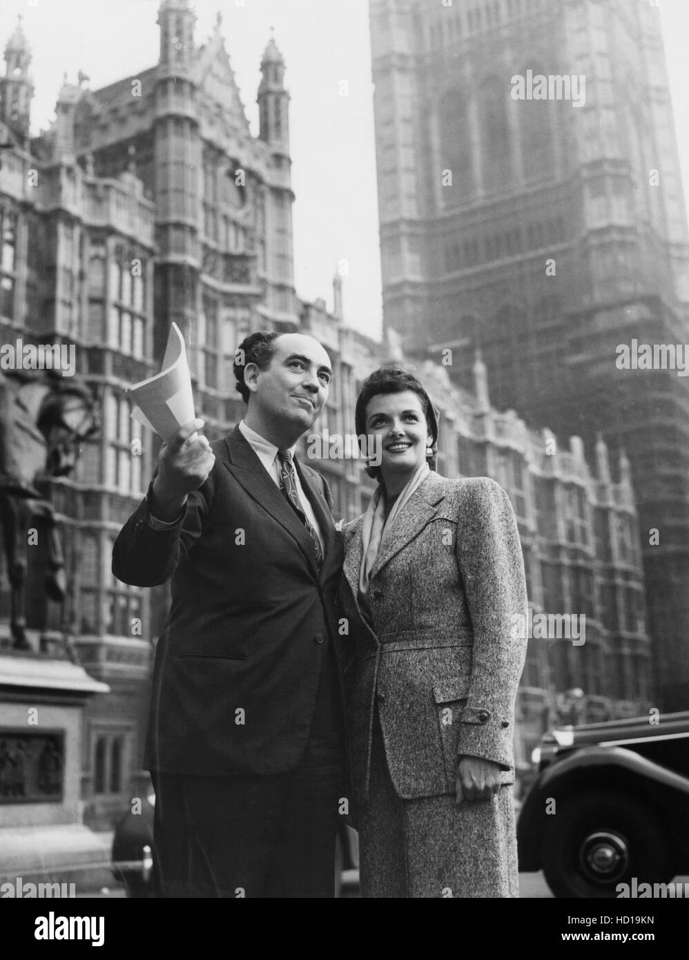 Jane Russell, right, being shown around London by Member of Parliament ...